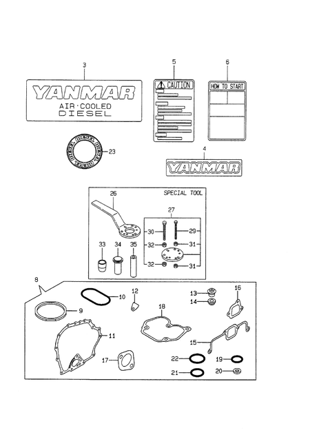 Shop TOOL,LABEL & GASKET SET (L48EE-DEVMS) today | Yanmar US
